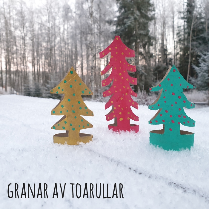 Julpyssel av toarullar :: Pysselmorgon