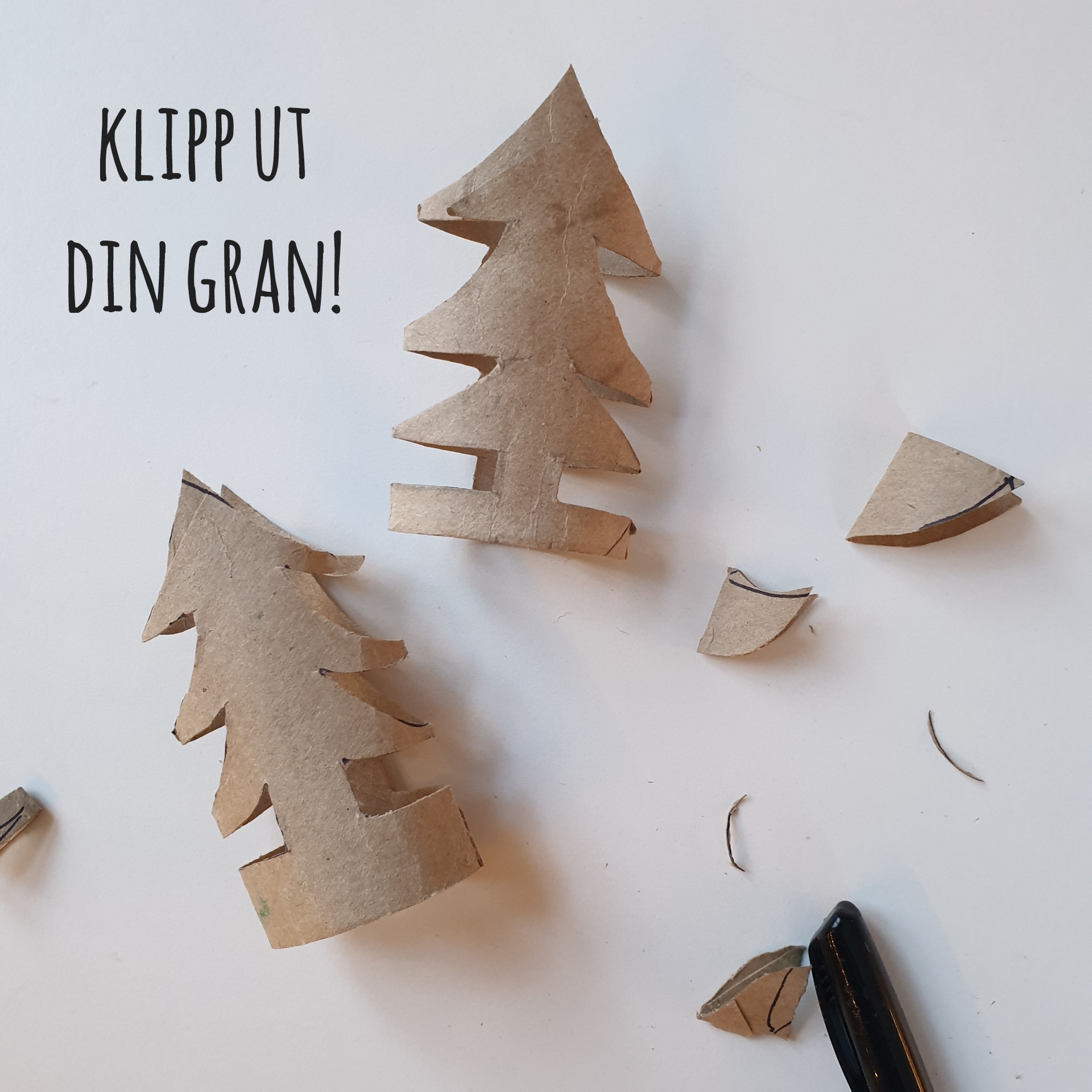 Julpyssel av toarullar :: Pysselmorgon